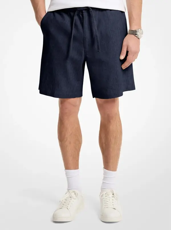 Michael Kors Linen Blend Shorts In Size By