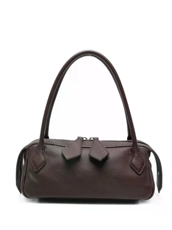 MINOBOSSI Anna Grained Leather Shoulder Bag - Brown