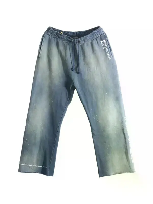 SAITOS Nirva Washed-effect Track Pants - Blue