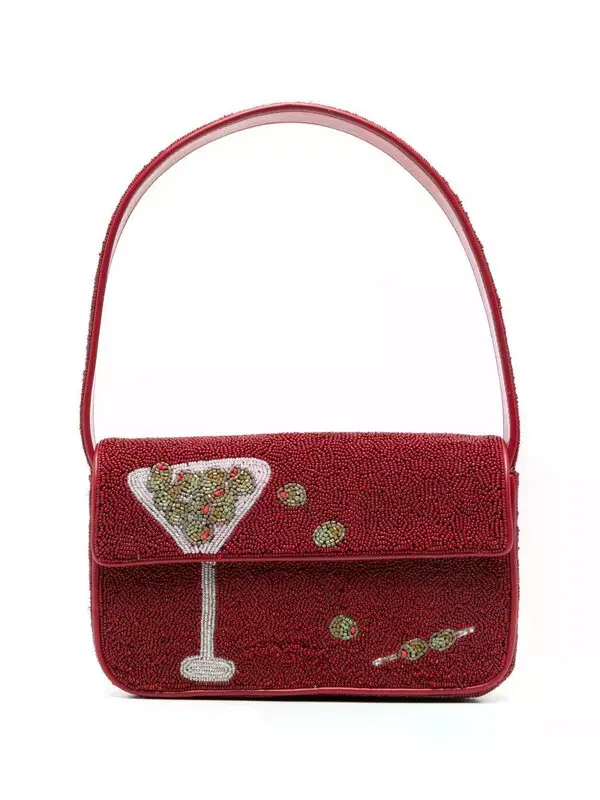 Staud Tommy Bead-embellished Shoulder Bag