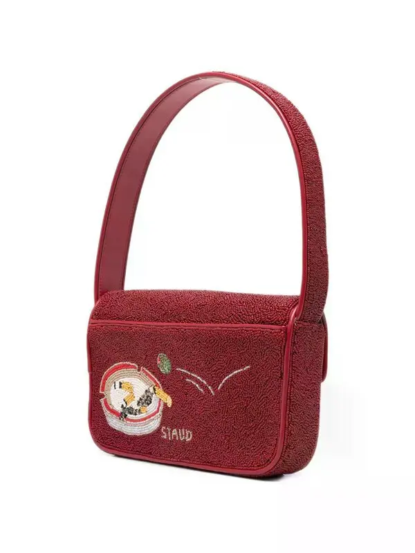 Staud Tommy Bead-embellished Shoulder Bag
