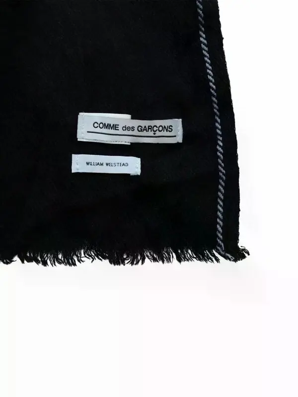 Comme Des Garçons X William Welstead Contrast-stitch Frayed Scarf