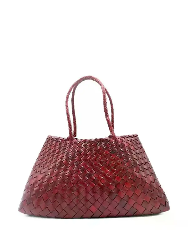 Dragon Santa Croce Woven Leather Shoulder Bag