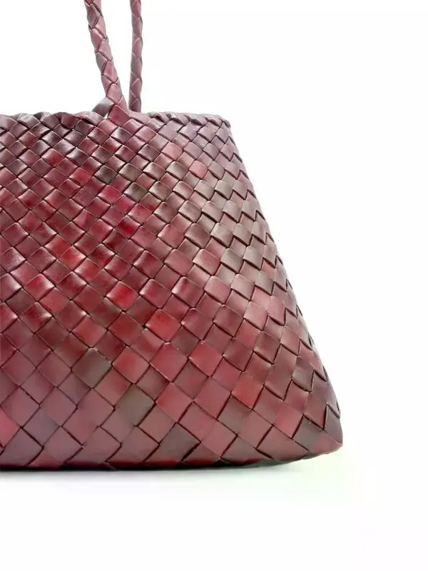 Dragon Santa Croce Woven Leather Shoulder Bag
