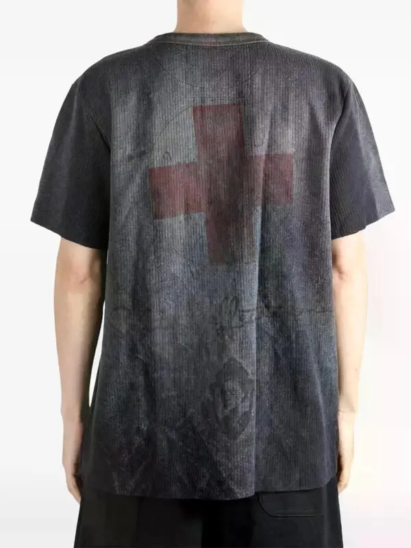 SAITOS Mesh-patch Henley T-shirt