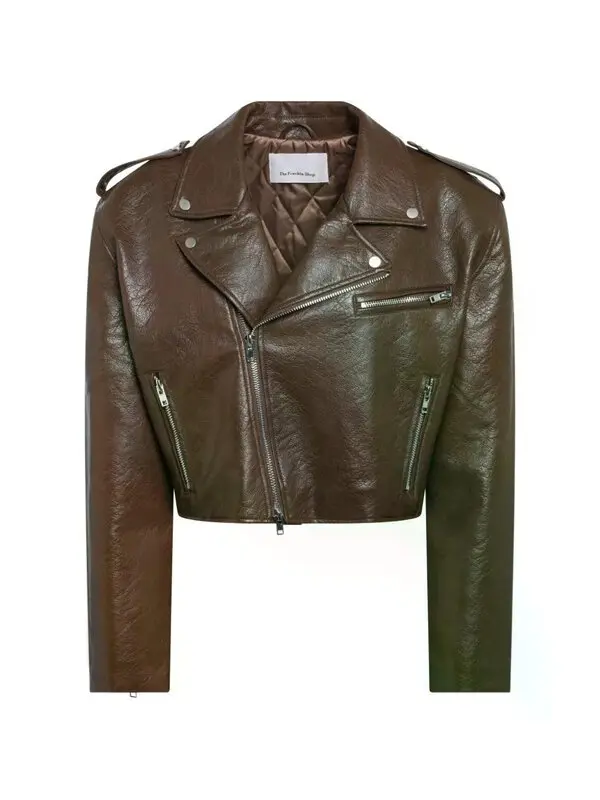 THE FRANKIE SHOP Daphne Cropped Biker Jacket