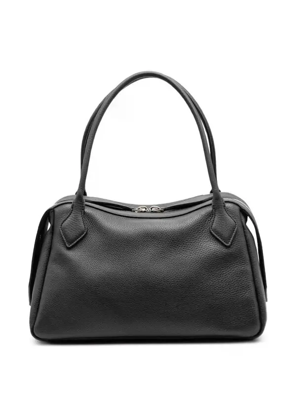 MINOBOSSI Medium Adele Grained Leather Tote Bag - Black