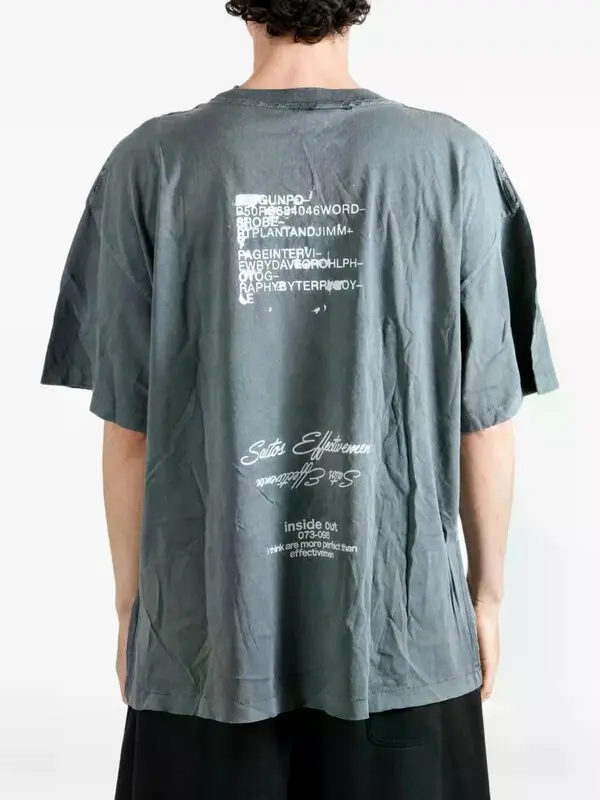 SAITOS Kurt Image Distressed T-shirt