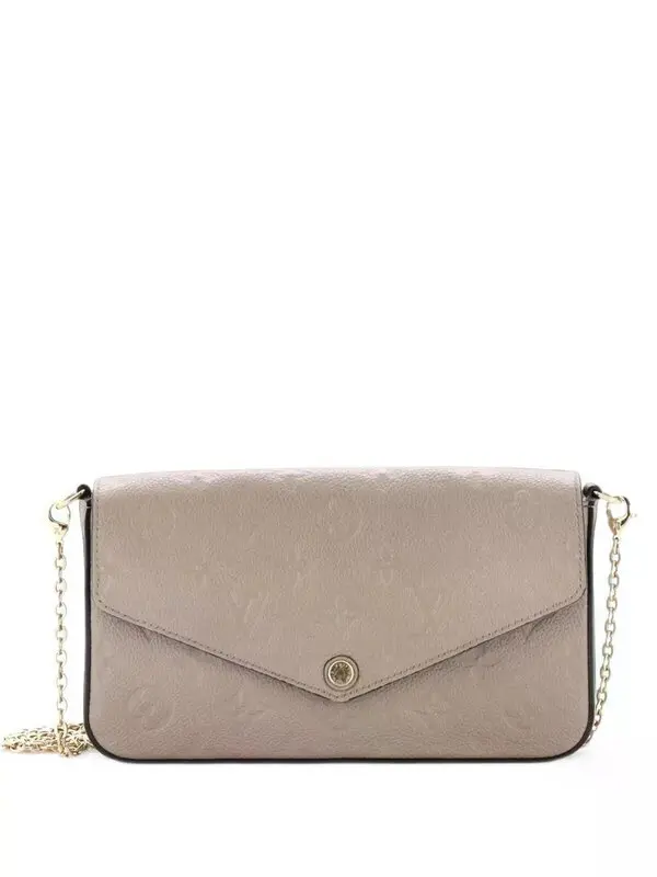 LOUIS VUITTON Felicie Pochette Monogram Empreinte Leather Crossbody Bag - Neutrals