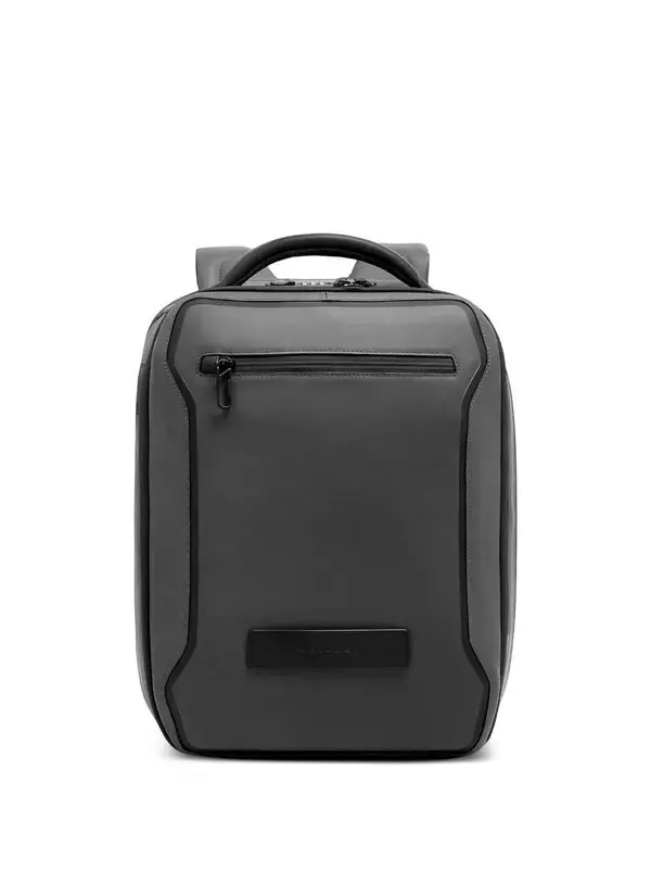 PIQUADRO Expandable 14-inch Logo-plaque Combination-lock Backpack - Grey