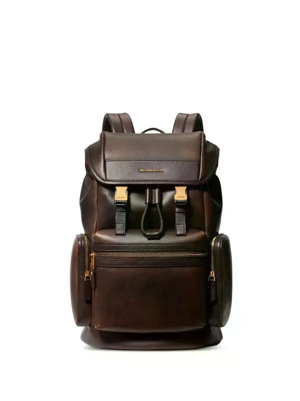 Michael Kors Hudson Burnished Leather Backpack - Brown