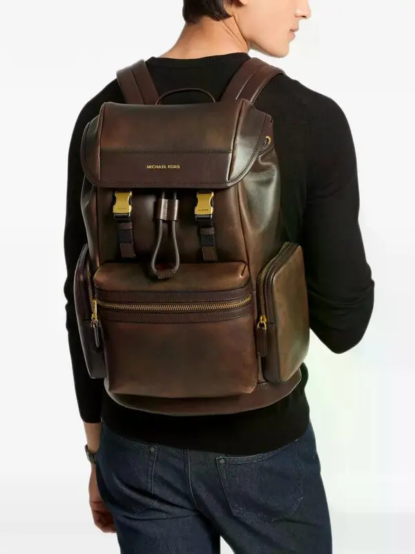 Michael Kors Hudson Burnished Leather Backpack