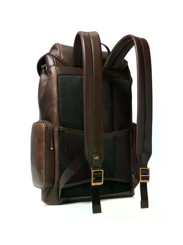Michael Kors Hudson Burnished Leather Backpack