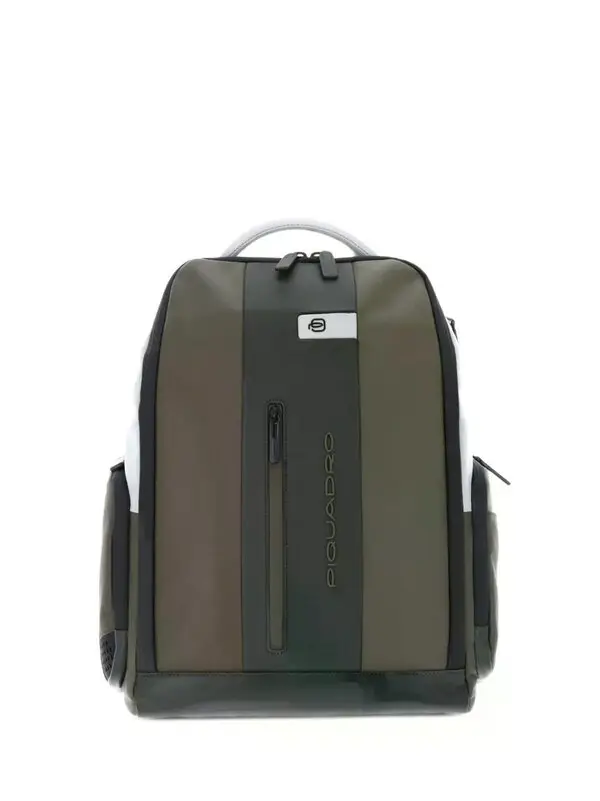 PIQUADRO Logo-print Panelled Backpack - Green