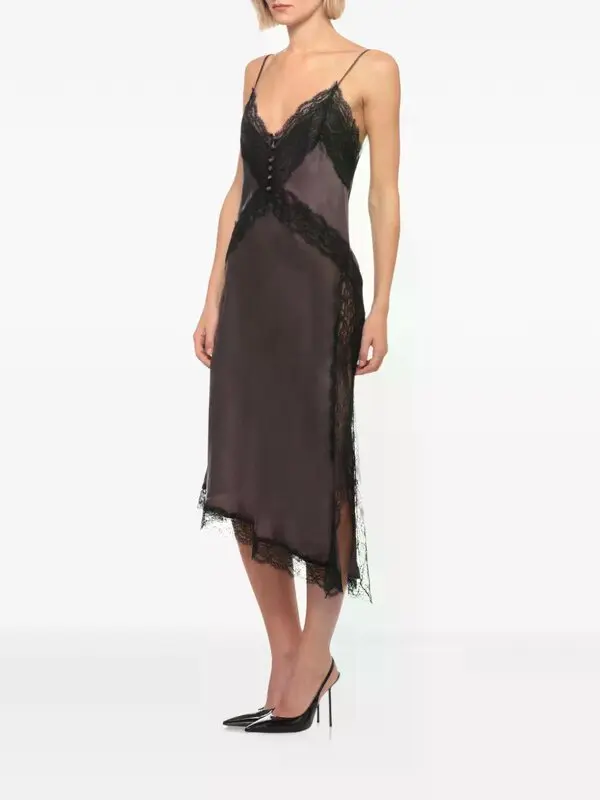 Andamane Lace-trimmed Asymmetric Dress