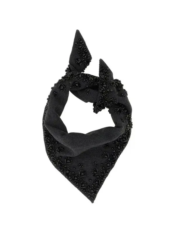 P.a.r.o.s.h Look26 Bead-embellished Triangle Scarf
