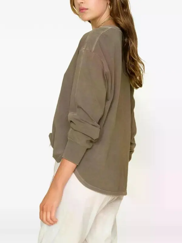Xirena Brooke Button-front Cotton Sweatshirt