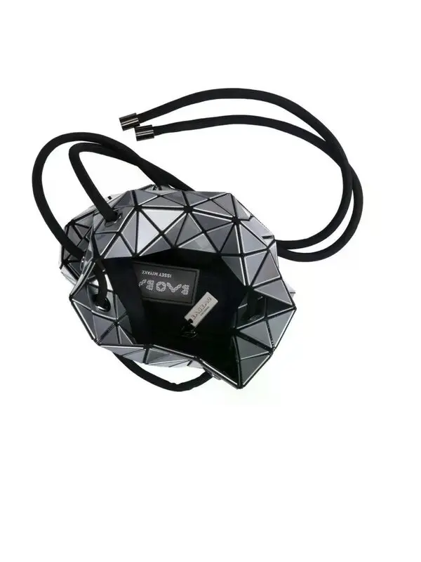 Issey Miyake Geometric-panel Bucket Bag - Silver