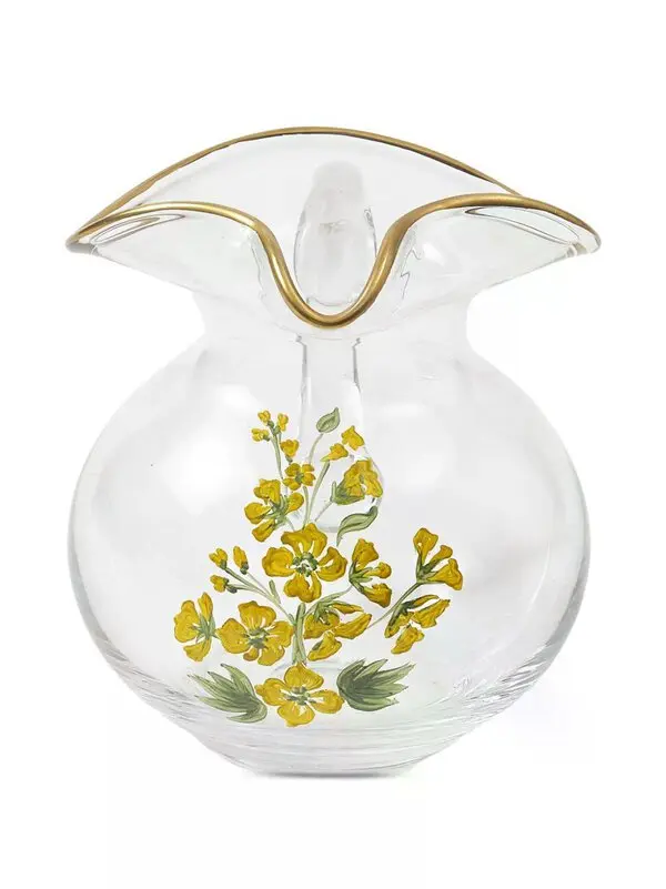 CABANA Murano Primrose Hand-painted Jug - White