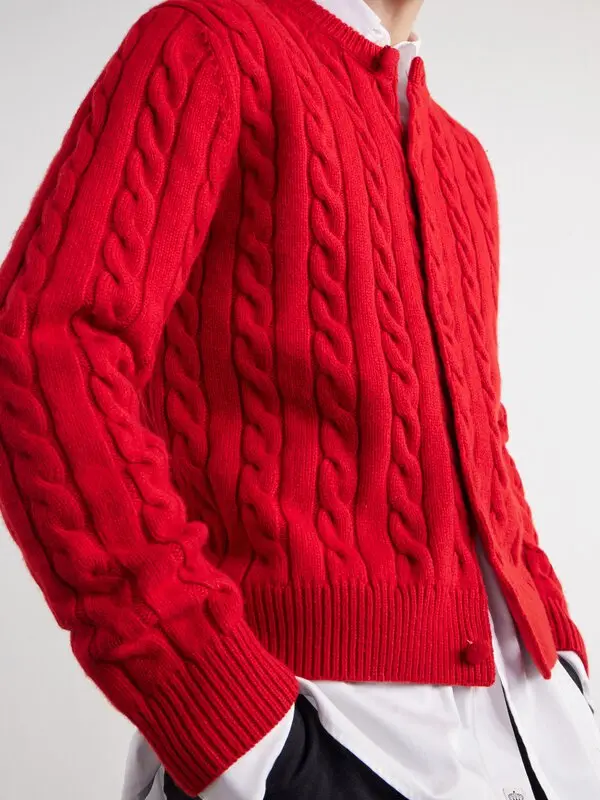 TOTEME Cable-knitted Wool Cardigan