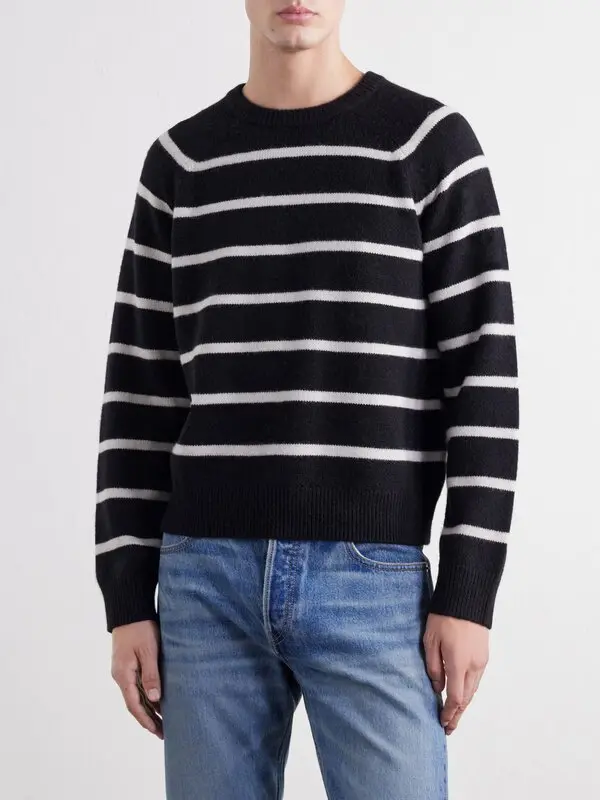 TOTEME Striped Alpaca And Cashmere-blend Sweater