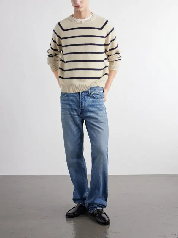 TOTEME Striped Alpaca And Cashmere-blend Sweater