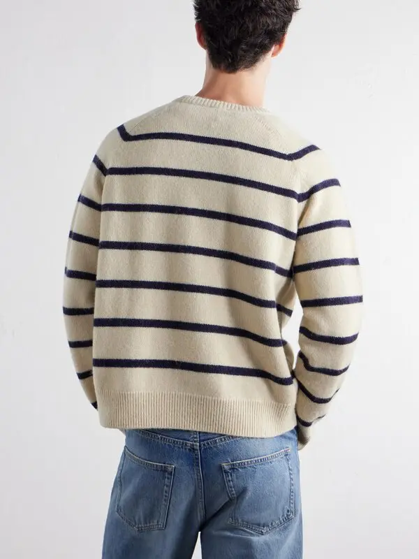 TOTEME Striped Alpaca And Cashmere-blend Sweater