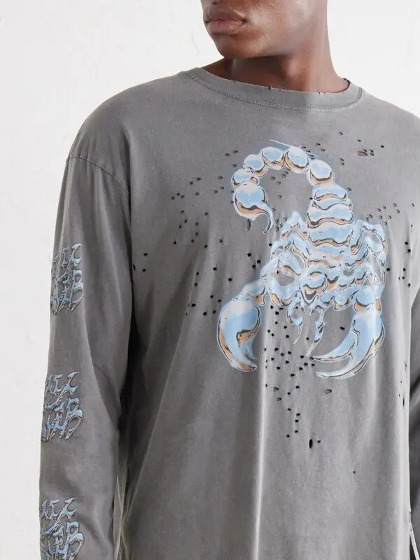 Satisfy Logo-print Distressed Mothtech™ Cotton-jersey T-shirt