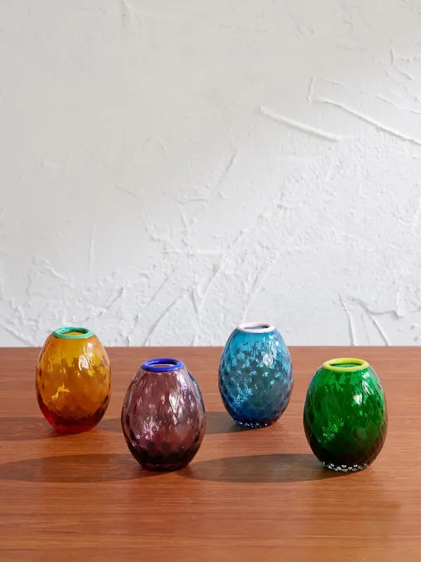 La DoubleJ Baby Eggs Set Of Four Murano Glass Vases - Multi
