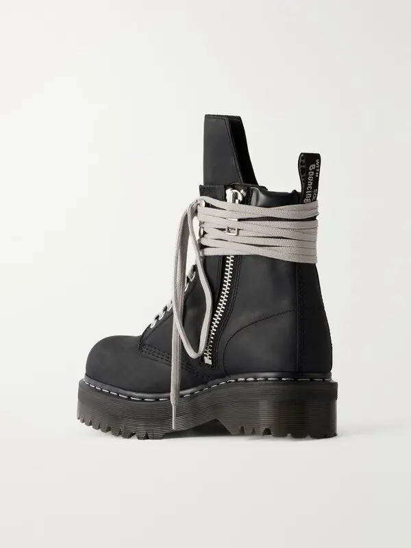 Rick Owens Dr Martens Leather Lace-up Boots