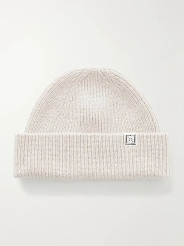 TOTEME Cashmere Ribbed Beanie - Neutrals
