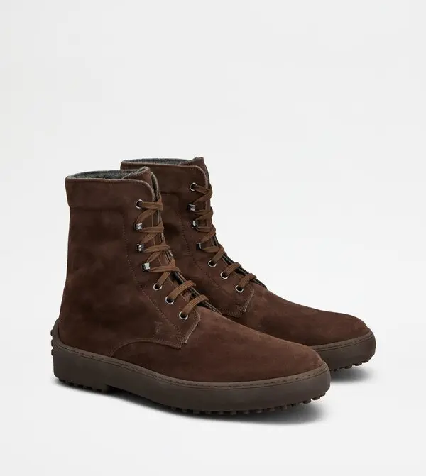 TOD'S Winter Gommino Ankle Boots In Pashmy Suede