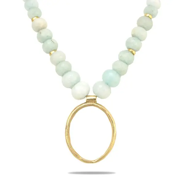 COLLECTION 1304 Aquamarine Sun Necklace