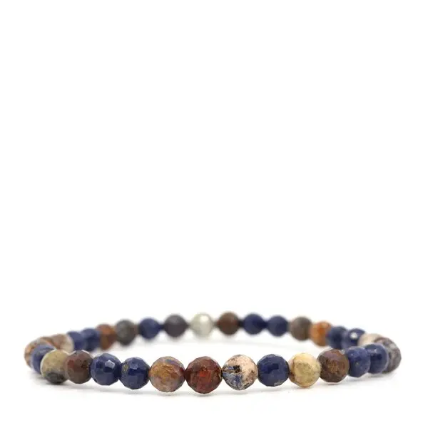 Shar Oke Neutrals Pietersite & Natural Sapphire Bracelet