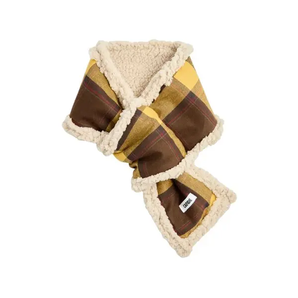 CAFIDE Tartan Mustard Dog Scarf, Mica