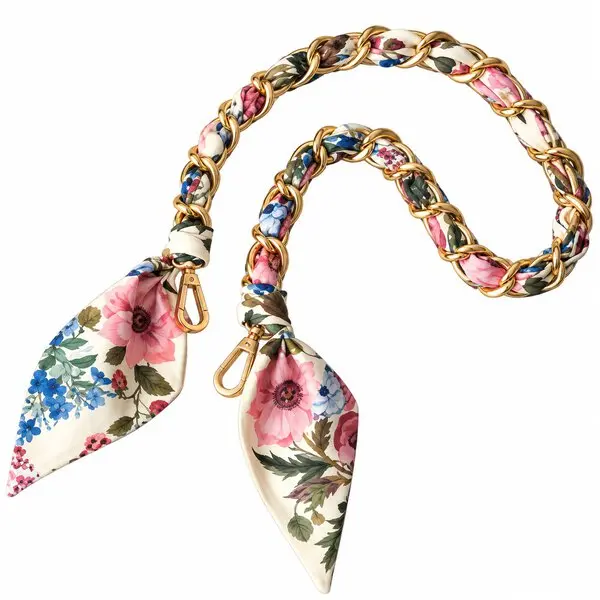 LILLY LOVES Floral Franny Scarf Metal Strap
