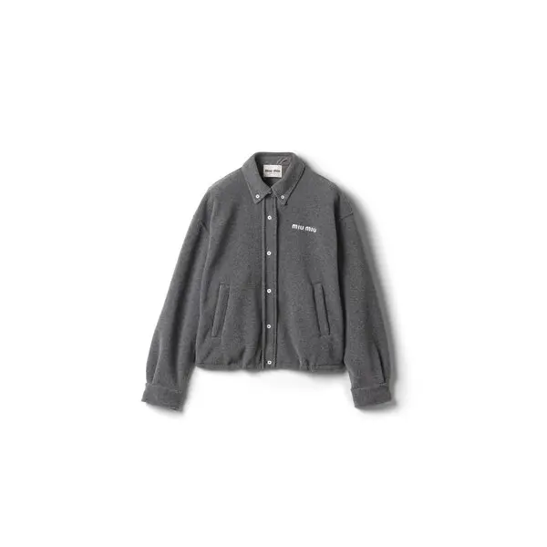 Miu Miu Fleece Blouson Jacket - Grey