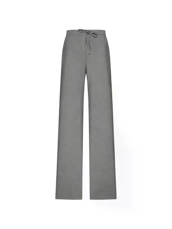 Max Mara Drawstring Wide-leg Trousers - Grey