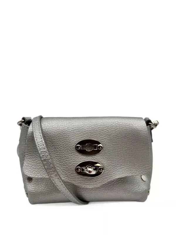 ZANELLATO Baby Postina Leather Cross Body Bag - Silver