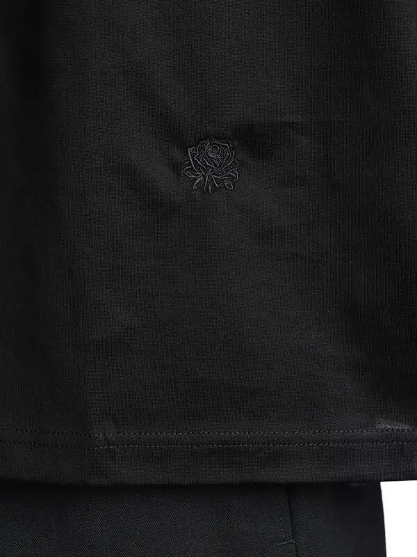 LOW BRAND B240 Rose-embroidered T-shirt