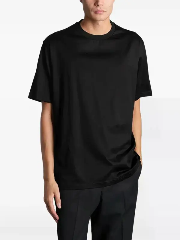 LOW BRAND B240 Rose-embroidered T-shirt - Black