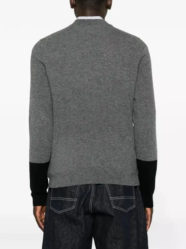 Comme Des Garçons Colour-block Wool Sweater