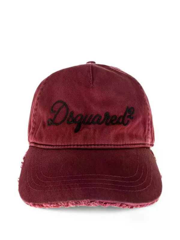 Dsquared2 Logo-embroidered Distressed Baseball Cap