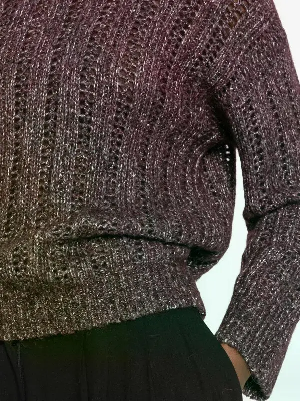 Peserico Sequin-embellished Open-knit Sweater