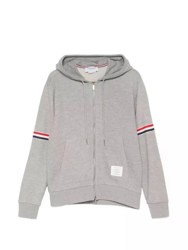 Thom Browne Zip Trough Hoodie - Grey