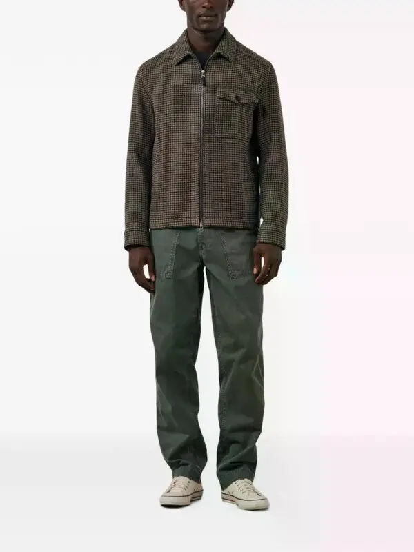 Hartford Dandy Houndstooth-pattern Zip-up Jacket