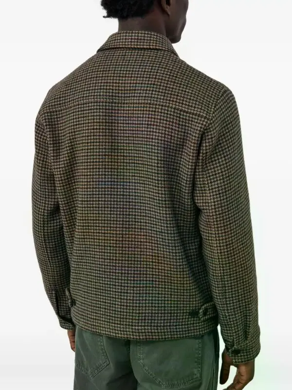 Hartford Dandy Houndstooth-pattern Zip-up Jacket