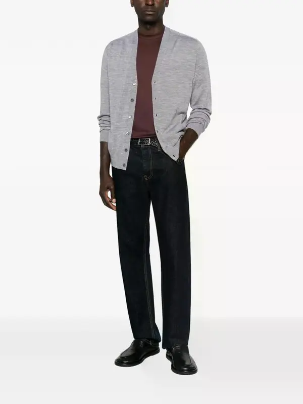 Canali Fine-knit Button-up Cardigan