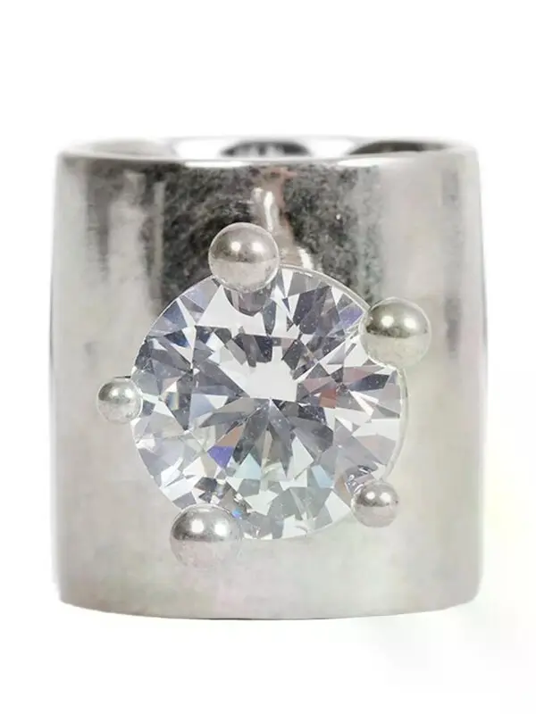 PANCONESI Armour Crystal-embellished Rings - Silver
