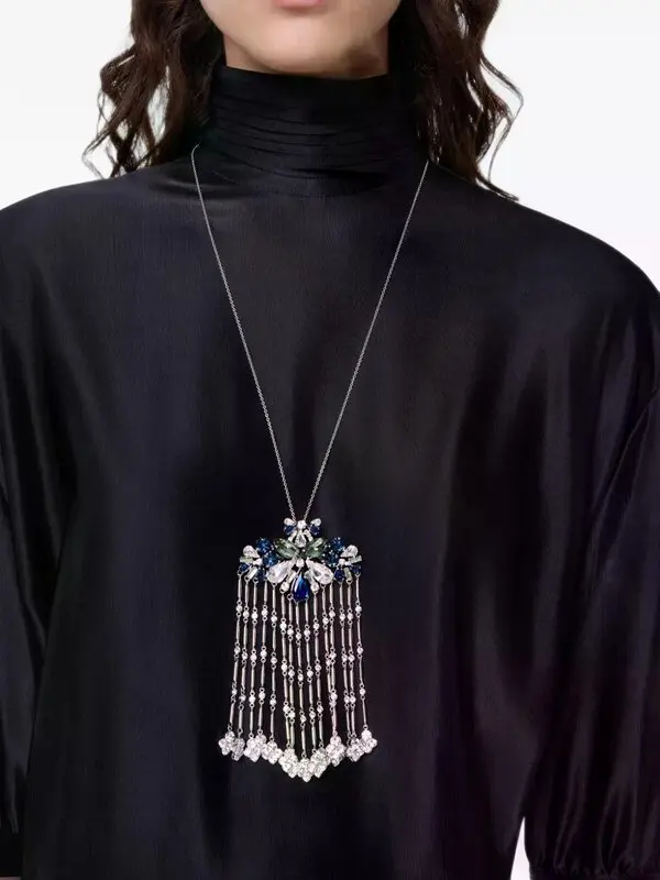 Rabanne Strass Jewel Necklace In And Blue